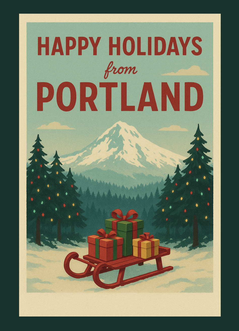 Portland Happy Holidays Card – Oodles Kids